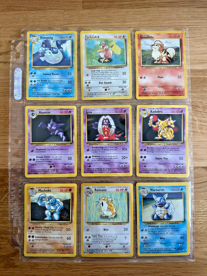 Vintage Base Set, Jungle, Fossil, Base 2 Common & Uncommon 81x Pokemon ...