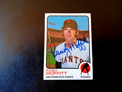 Randy Moffitt Autographed 1973 Topps Baseball SF Giants Card #43 ...