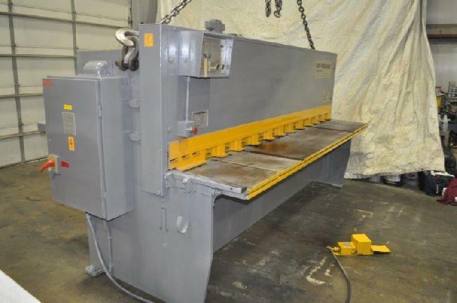 10′ x 5/16 Pullmax Hydraulic Shear 13 HOLD DOWNS 36″ FRONT OPERATED ...