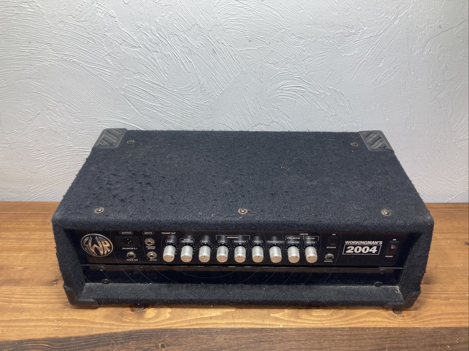 SWR Workingman's 2004 200 watt Bass Amp Head with wooden rack case used ...