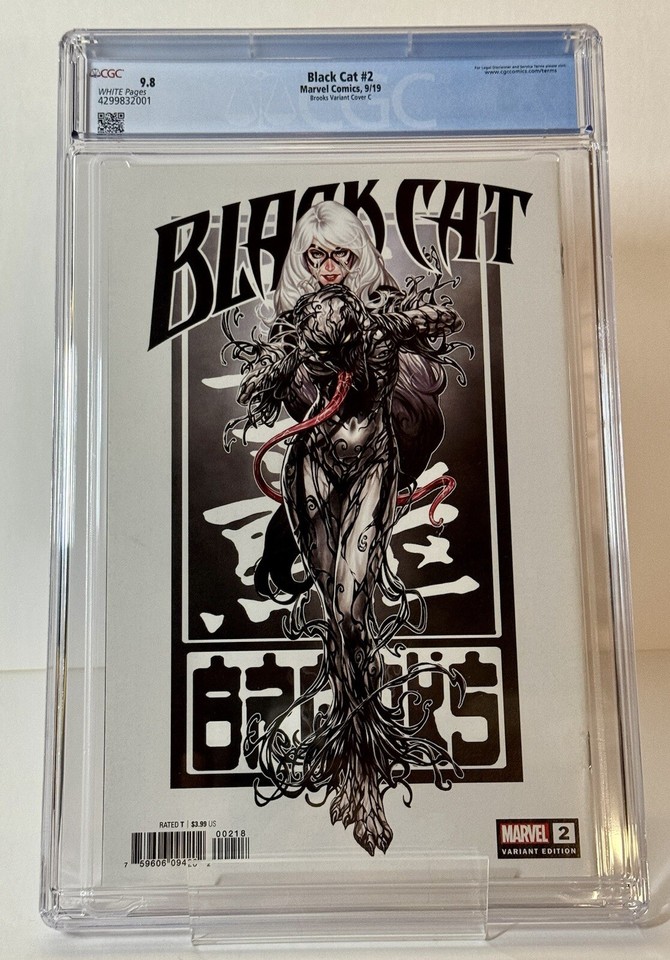 Black Cat 2 CGC 9.8 Mark Brooks Virgin Variant CVR C Anti Venom SDCC ...