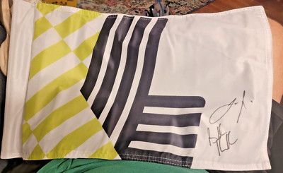 LIV GOLF 2023 TOURNAMENT USED GOLF PIN FLAG signed by Koepka and ...