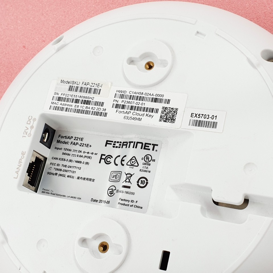 Fortinet FortiAP 221E FAP-221E-I Access Point P23607-02-01 | eBay