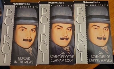 3 Pc lot Agatha Christie's Poirot VHS Bundle 1999 British Drama Mystery ...