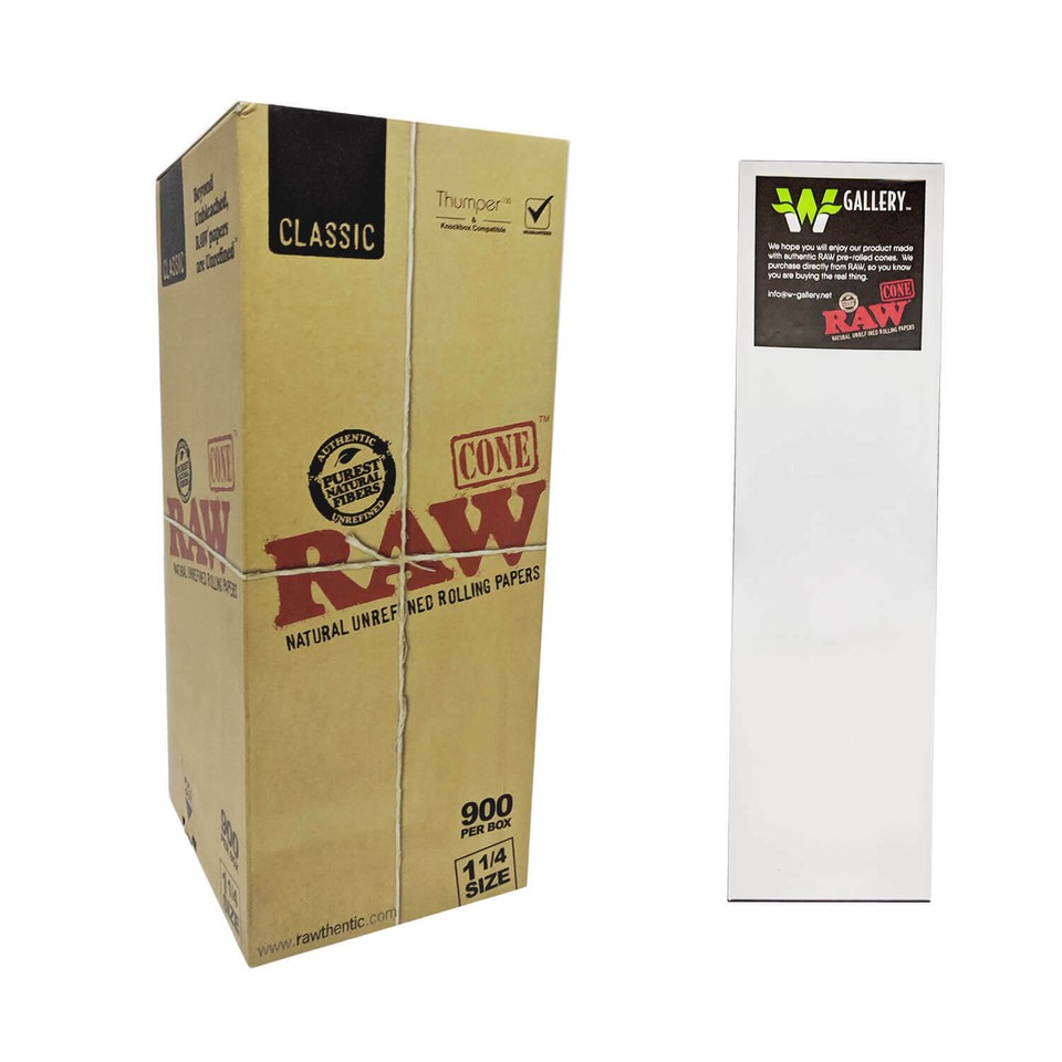 RAW 108 Classic 1 1/4 Natural Cone - 1.25 84mm Pre Rolled Cones, 26mm ...