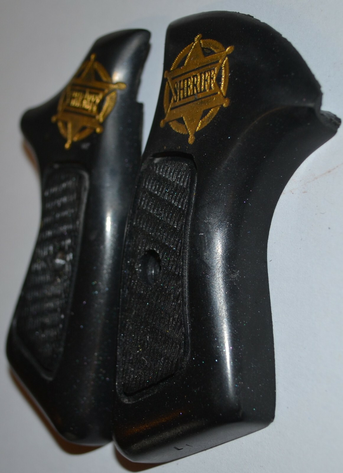 Taurus M85,M605,856 pistol grips oversized black plastic engraved ...