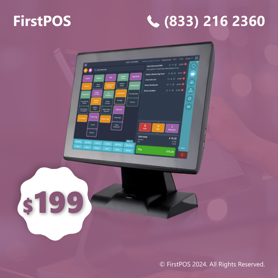 15'' Touchscreen POS Cash Register Till System for all Retail Shops | eBay