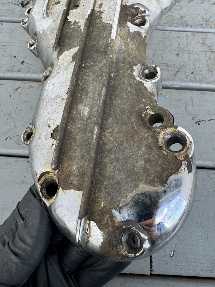 Harley Panhead Engine Cam Cover Four Fin OEM ! 4-Fin Shovelhead ...