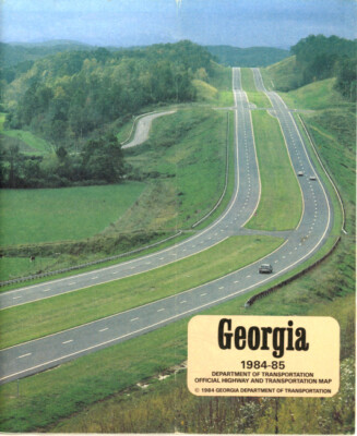 Vintage 1984-5 Georgia Official Road Map from GA State Highway ...