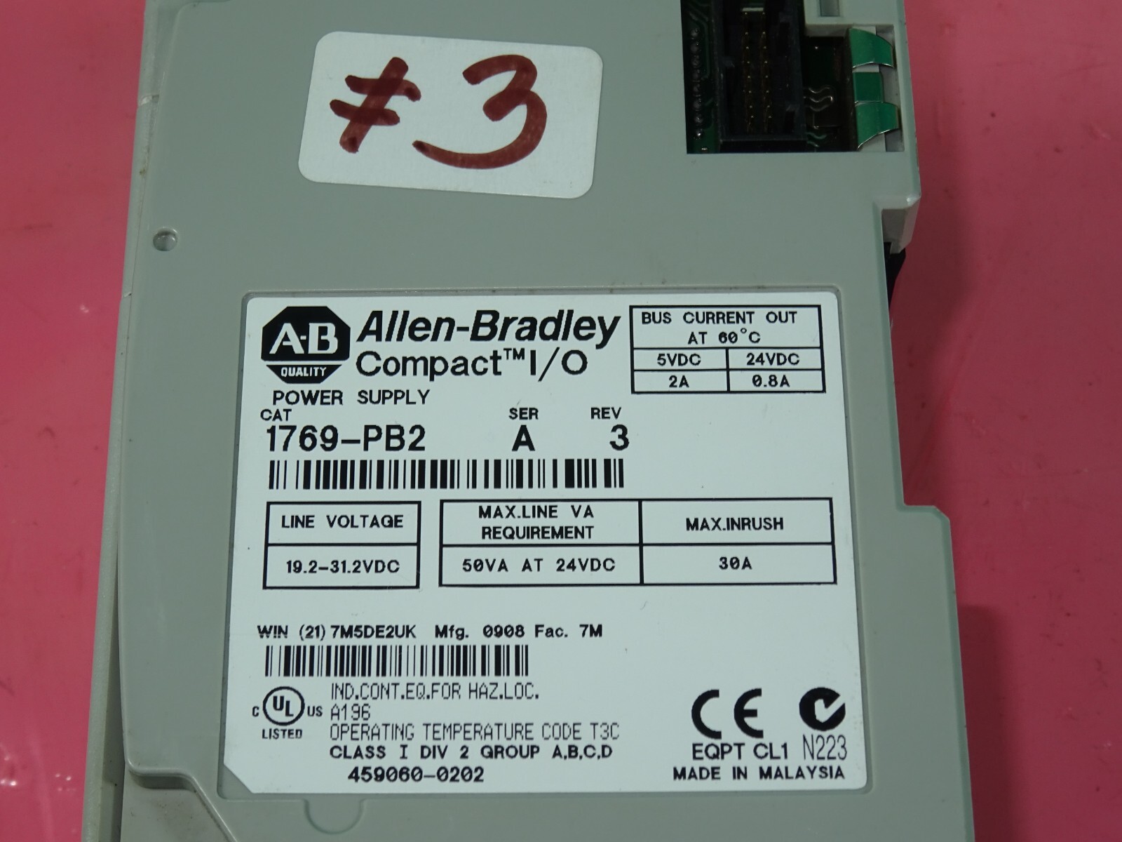 Allen Bradley 1769-PB2 Ser.A Rev.3 _ invoice _(#3) | eBay