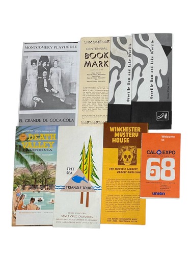LOT 8 VINTAGE California Tourist Brochures Maps 60's Tourism Death ...