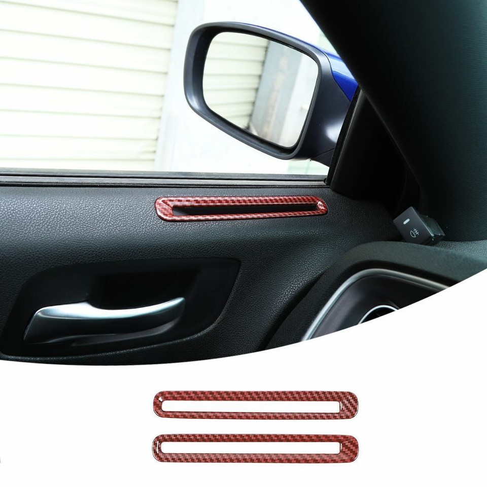 41x Red Carbon Inner Full Set Panel Decor Cover Trim Kit for Dodge ...