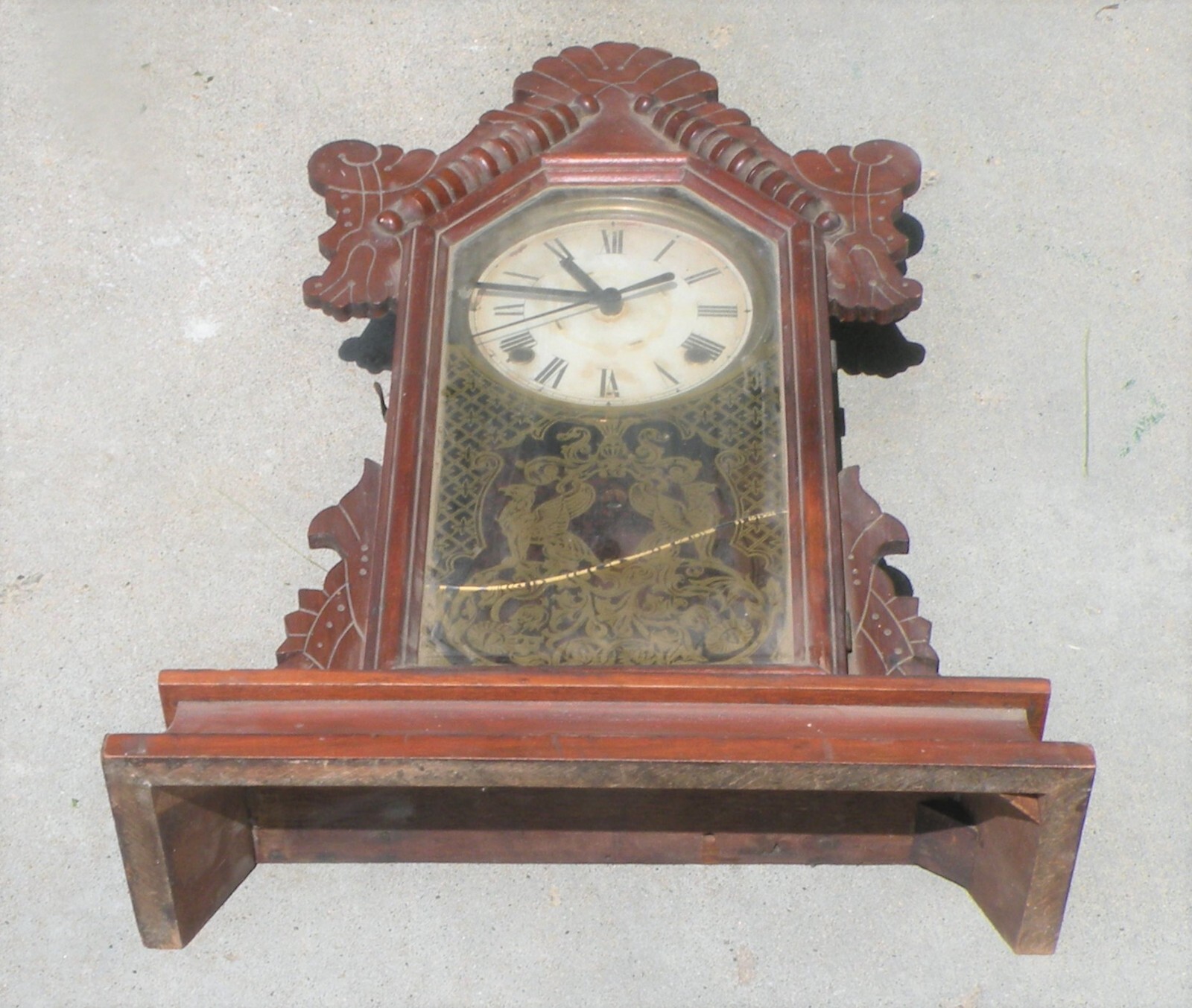 VINTAGE EASTLAKE ANTIQUE WOOD CLOCK CASE Case Only No Works UNUSUAL ...