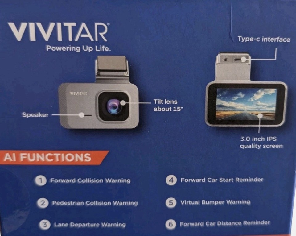 Vivitar AI DriveCam 4k HD Two-way Dash Cam Retail $199 | eBay