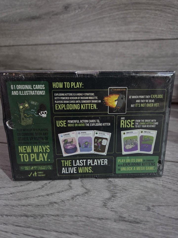 Zombie Kittens. A Card Game Where You Explode & Come Back To Life. New ...