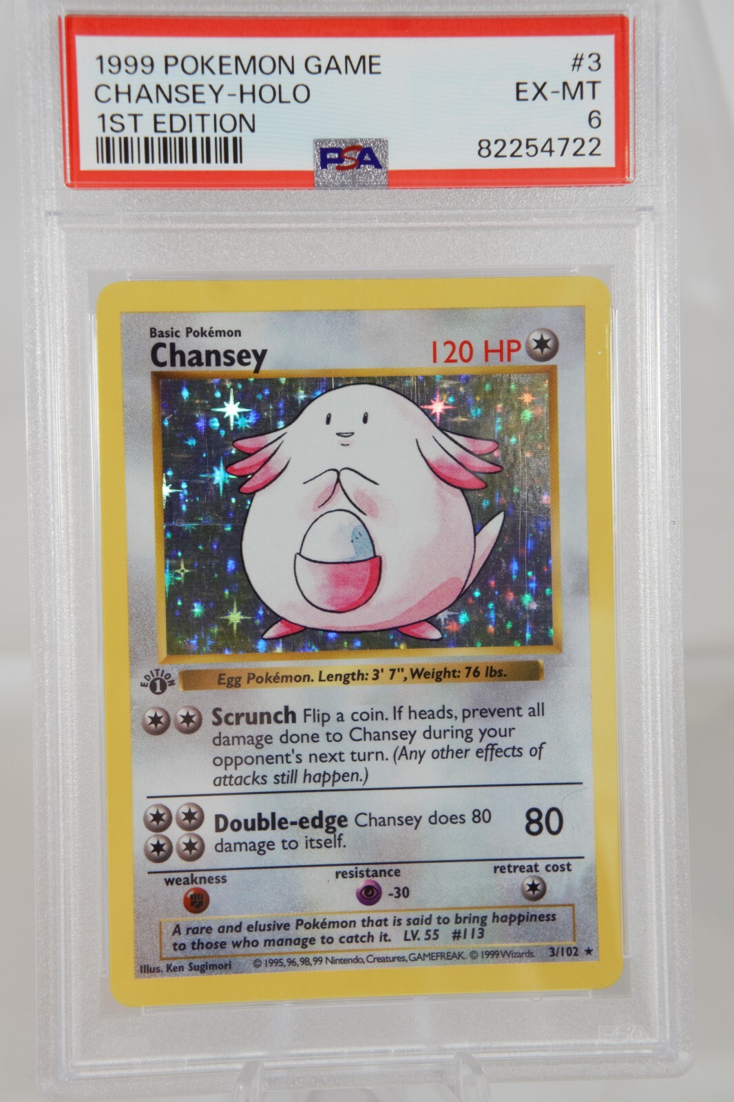 Pokémon TCG Chansey Base Set 3/102 Holo 1st Edition Holo Rare for sale ...