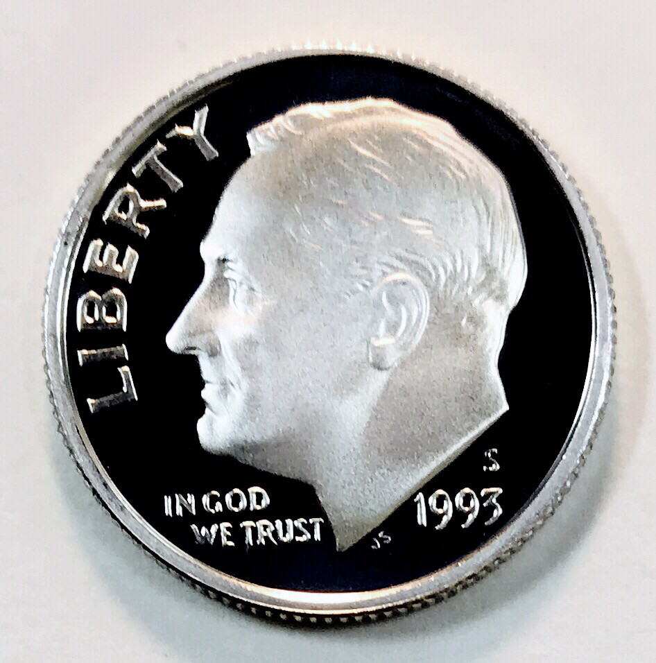 *1993 PR SILVER DIME*HUGE DCAM GEM! PROOF STUNNER! FLAWLESS AS IT GETS ...