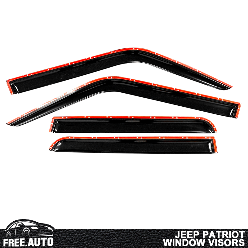 For 2007-2018 Jeep Patriot Slim Window Visor Vent Rain Sun Deflector ...