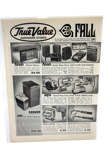 Vtg Print Ad 70's True Value Hardware Genuine Magazine Advertisement ...