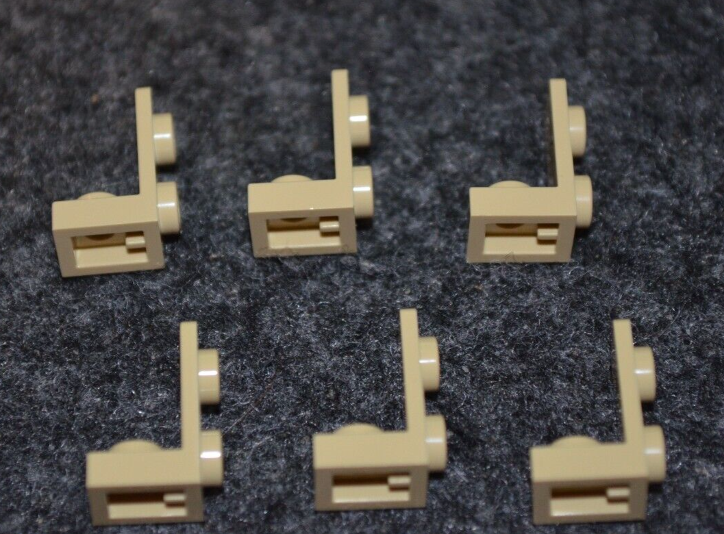 (6) 1x1 - 1x2 Tan /Sand 90 degree Upward Change Angle Bricks ~ NEW Lego ...