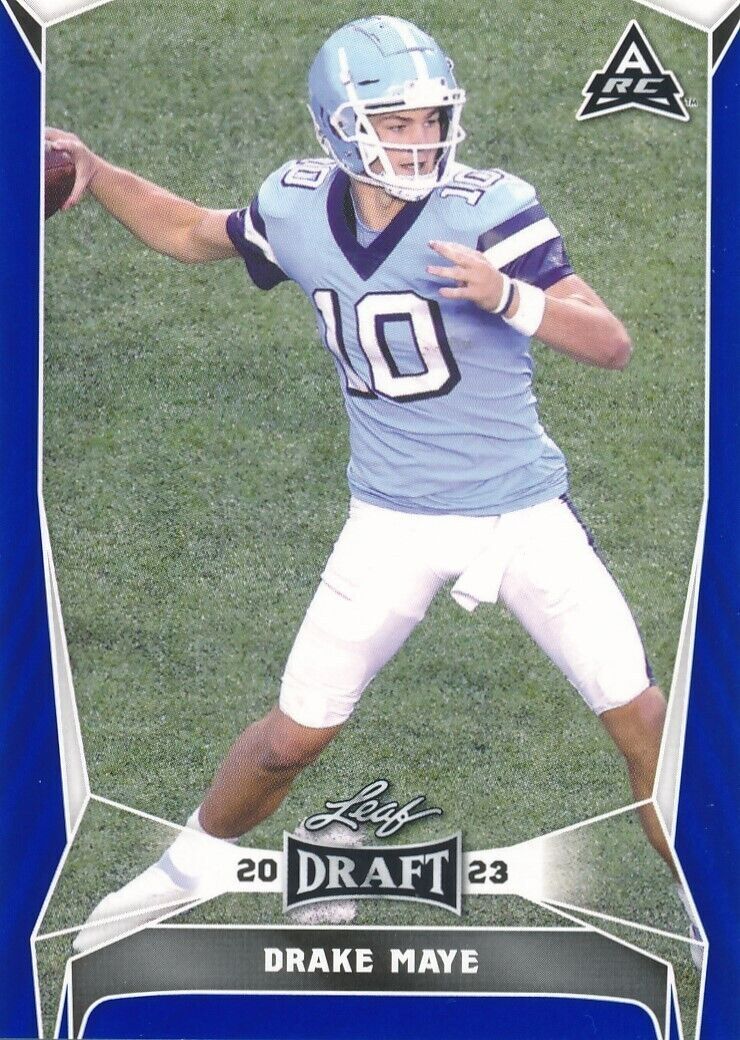 2023 Leaf Draft - Blue #34 Drake Maye (RC) for sale online | eBay
