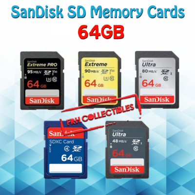 SanDisk SD Card 64GB Extreme Pro Ultra Fast Memory Cards Drone Camera ...
