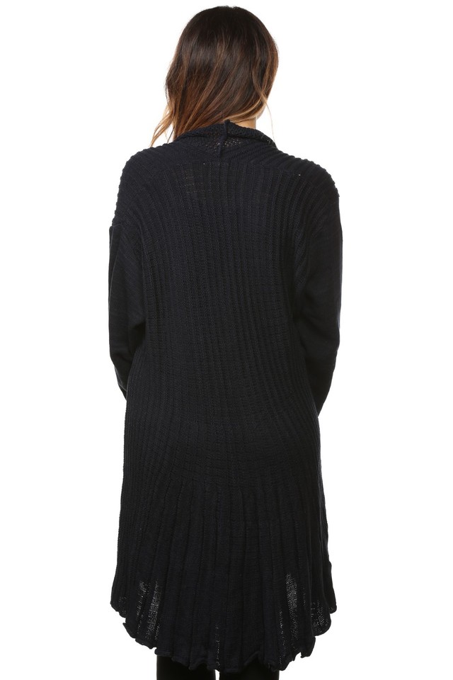 Ladies Women's Knitted Waterfall Cardigans Tops Sweaters Full Sleeves ...