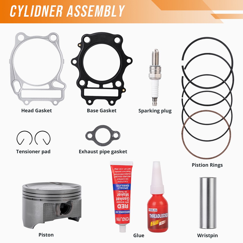 Cylinder Piston Rings Top End Rebuild Kit for Suzuki Eiger 400 King ...