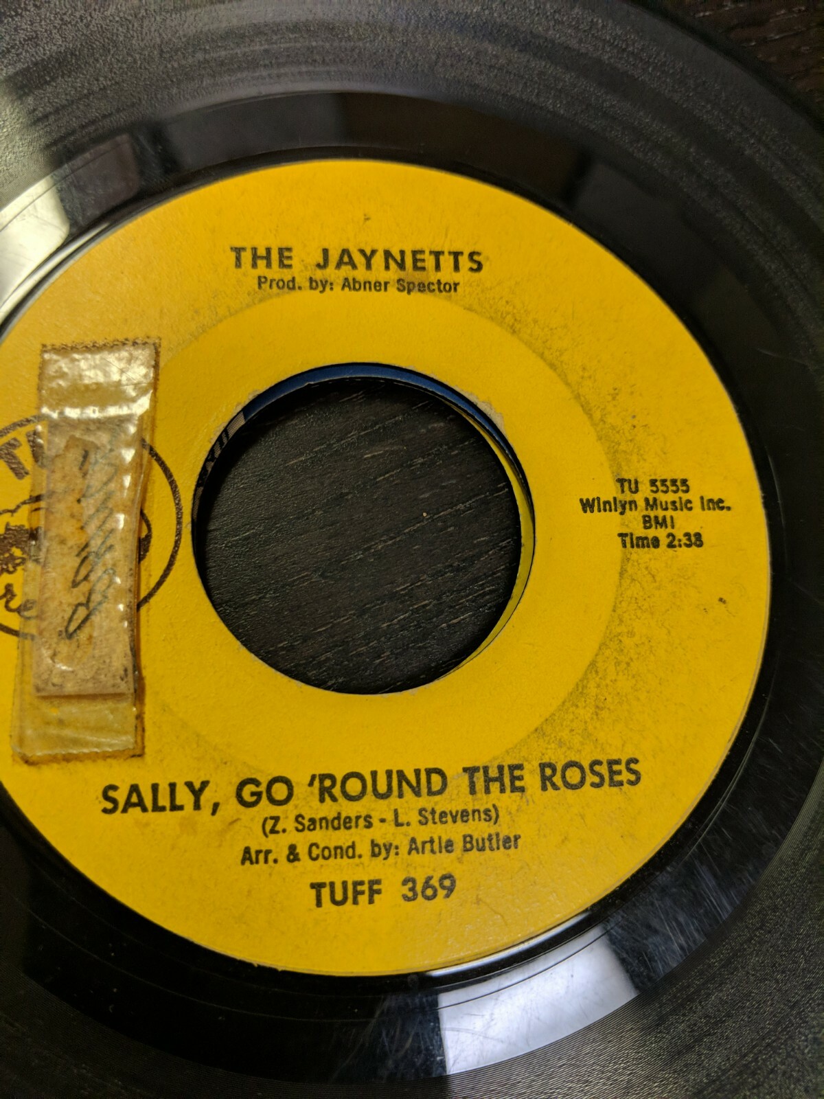 45 Record The Jaynetts Sally Go 'Round The Roses/Instrumental ...