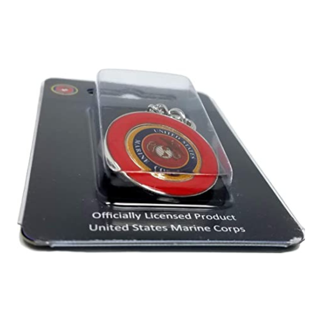 USMC U.S. Marine Corps Logo Stainless Steel Key Chain Fob Officially ...