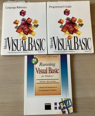 Microsoft Visual Basic 3.0 VB3 Reference Programming Books Tutorial Set ...