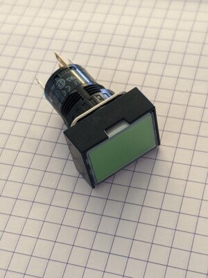 NEW IDEC AL6-M 24V MOMENTARY RECTANGULAR GREEN LED ILLUMINATED ...