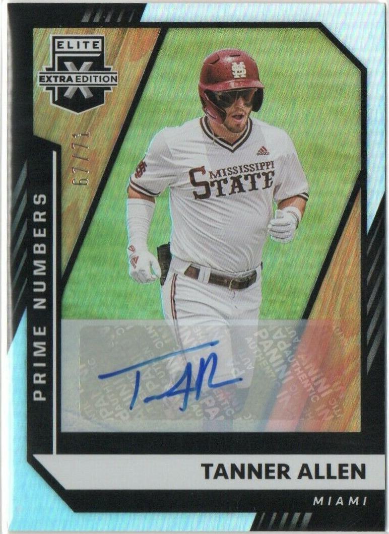2021 Panini Elite Extra Edition - Tanner Allen #118 Prime Numbers B ...