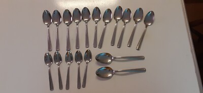 Lot of 19 THOR Pacific spoons stainless USA flatware tsp TBSP serving ...