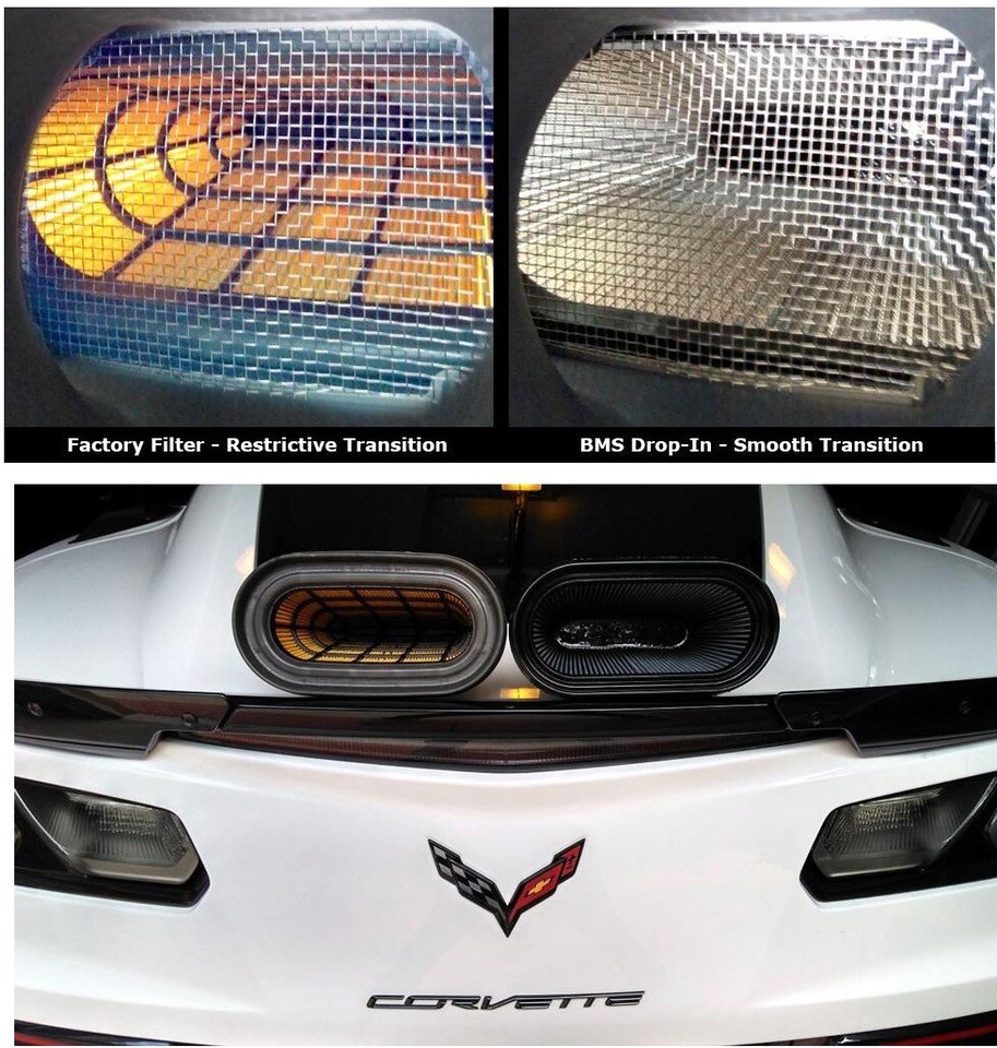 BMS Drop-In Dry Performance Filter for Corvette C7 Grand Sport Stingray ...