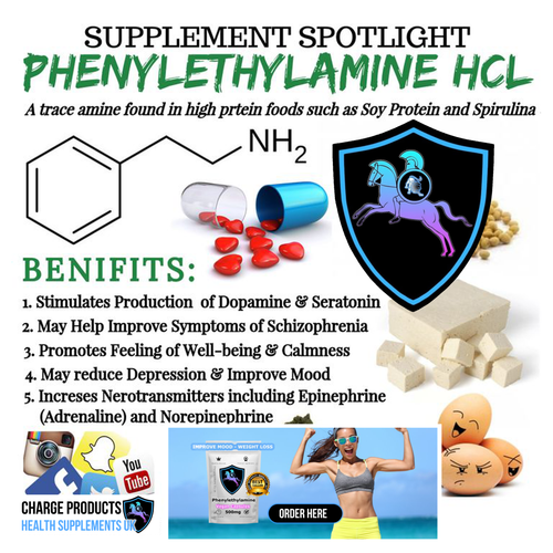 PHENYLETHYLAMINE HCL CAPSULES 500mg ADHD Dopamine & norepinephrine ...