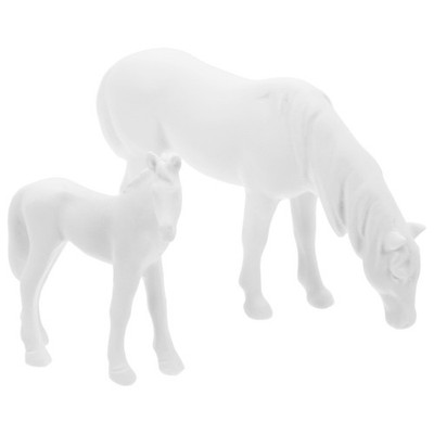 2pcs Mini Horse Model Mini Scene Adornment Micro Landscape Horse Decor ...