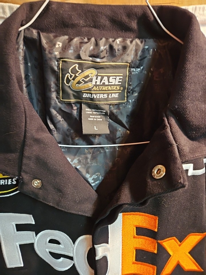 NWT Vtg Denny Hamlin #11 Chase Authentics Fedex NASCAR Jacket Size ...