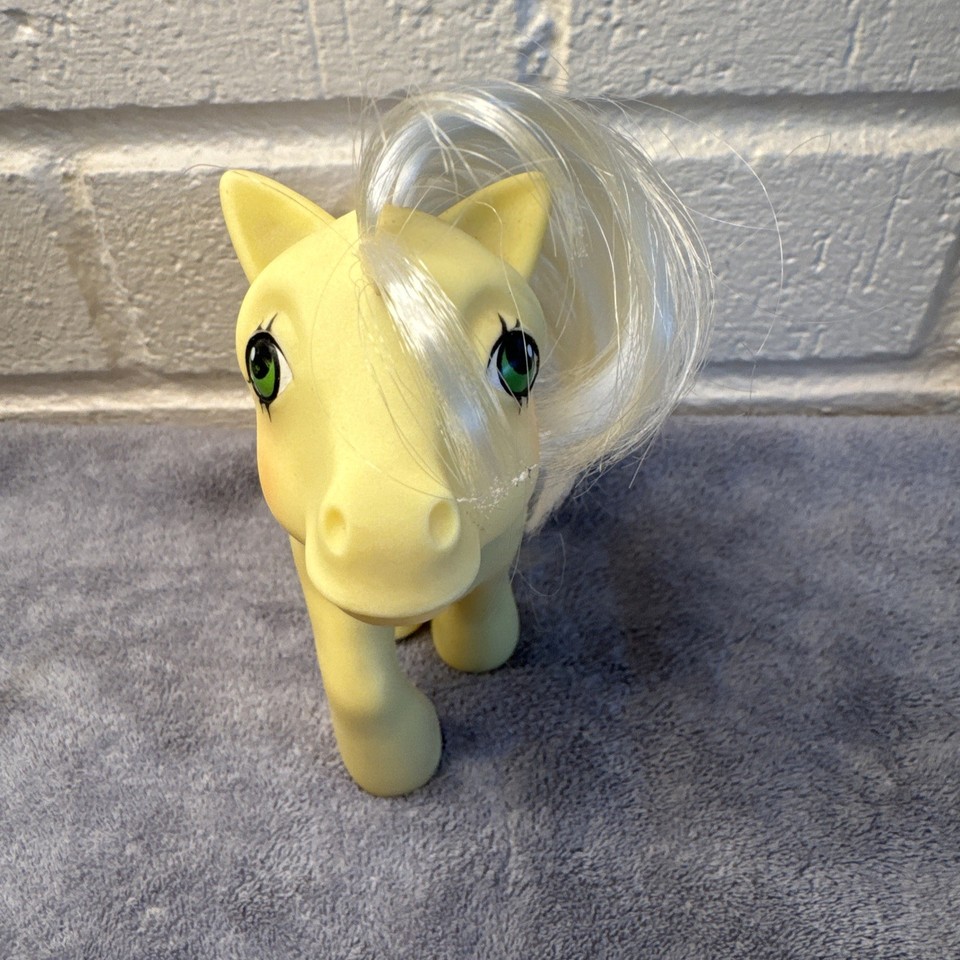 Vintage My Little Pony Posey G1 MLP Pony White Hair Tulips Cutie 1984 ...