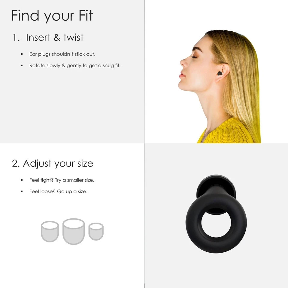 Noise Cancelling MuteX Ear Plugs for Work Sleep Snoring Noise ...