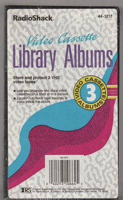 Radioshack VHS Videocassette Storage Box 3-Pack NEW Hard Plastic Snap ...