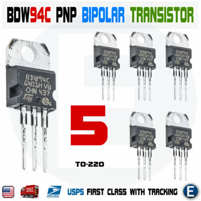 5pcs BDW94C Darlington PNP Power Transistor 100V 12A to-220 Audio BDW94 ...