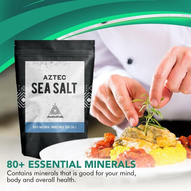 Aztec Coarse Unrefined Sea Salt 100 Natural Gourmet Kosher 8oz 1 for ...