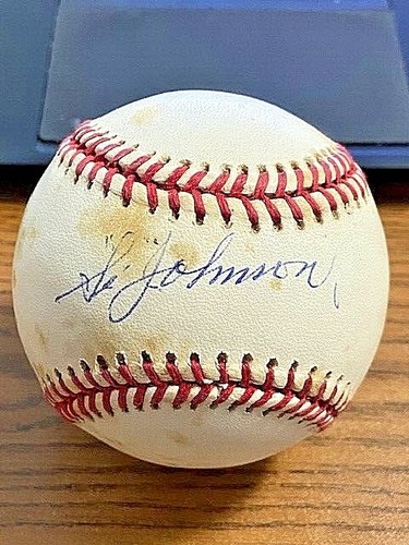 SI JOHNSON SIGNED AUTOGRAPHED ONL BASEBALL! Reds, Cardinals, Phillies ...