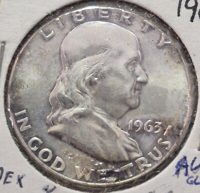 1963 Franklin P Half Dollar - Silver - AU - Almost Uncirculated AEX | eBay