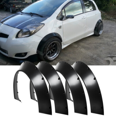 For Toyota Yaris Car Fender Flares Extra Wide Body Kit Wheel Arches ...