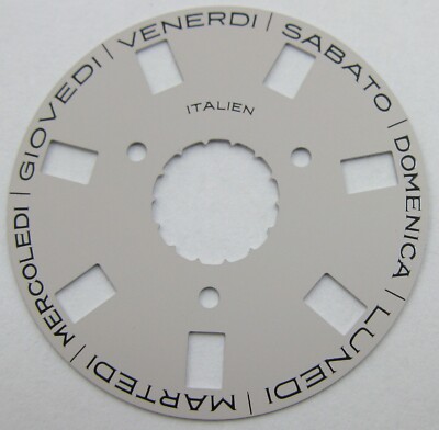 genuine Rolex watch movement 3155 part calendar day disc in Italian ...