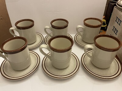 Rego coffee mugs C687-25 With Matching Ultima Plates Set Of 6 | eBay
