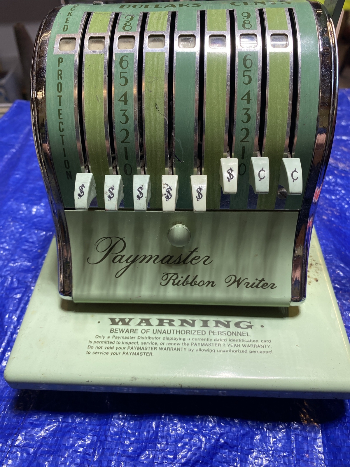 VINTAGE PAYMASTER Check Writing Machine Series 8000 Ribbon Writer ...