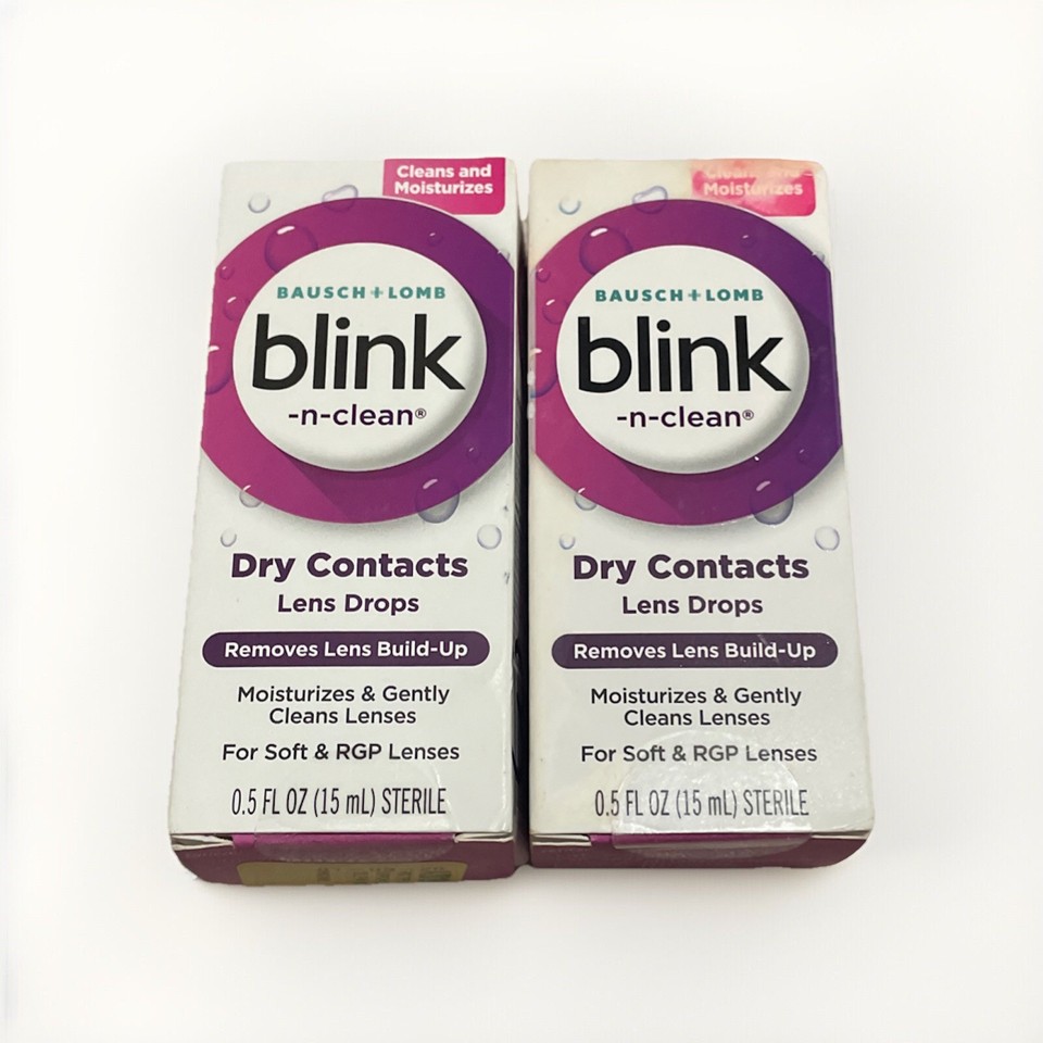 Blink- N- Clean Dry Contacts Lens Drops + Blink Contacts Lubricating ...